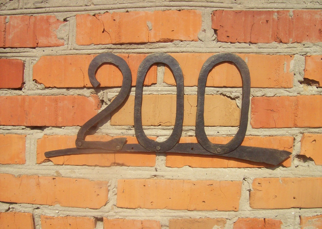House Number Sign / Iron House Numbers 7,5 Inch / Home Address / Metal ...