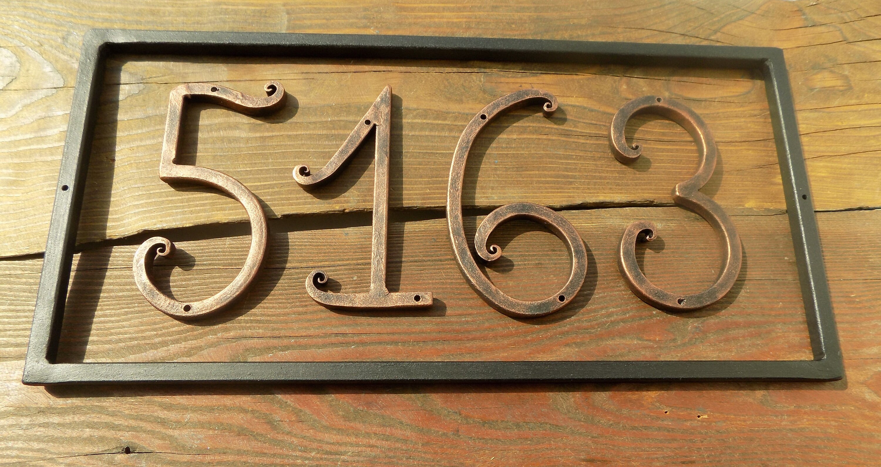 House Number / House Number in a Frame / Address Numbers / | Etsy