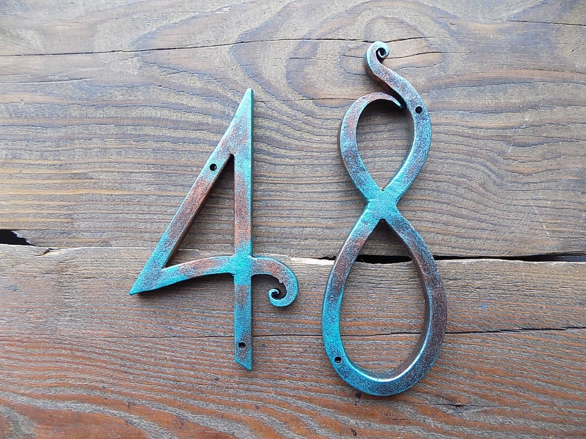 House Number / Iron House Numbers 5 Inch./ House Address / - Etsy
