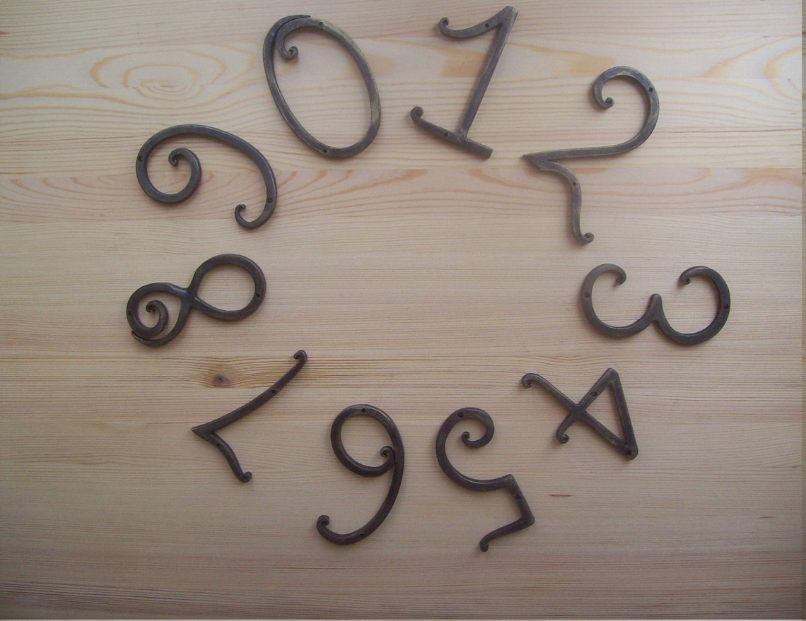 Wrought House Number /iron House Numbers 5 Inches/home - Etsy