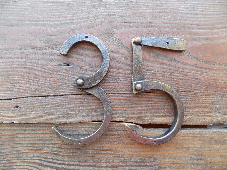 Designer's House Number/Iron House Numbers 5 inches/Door | Etsy
