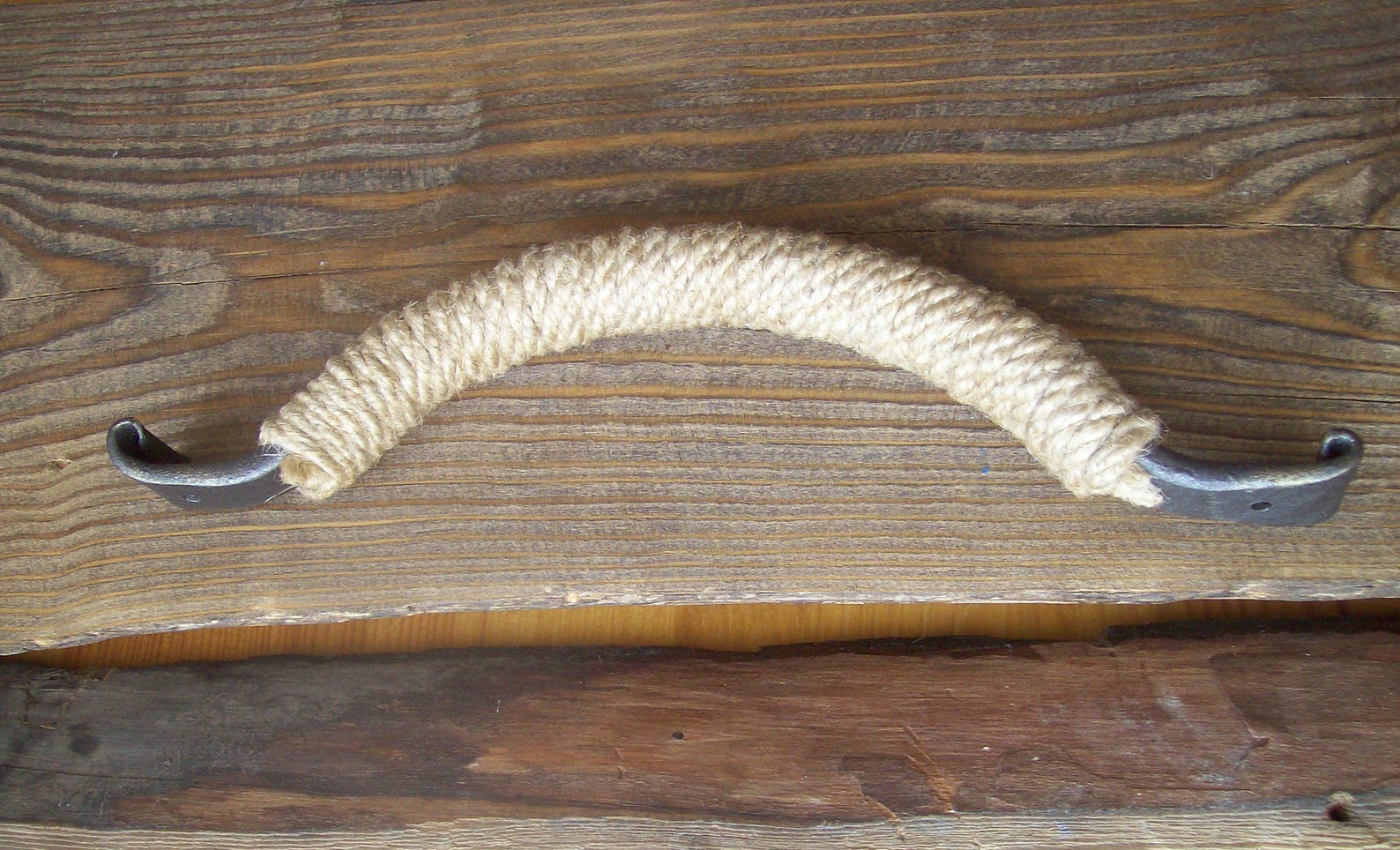 Designer's Door Handle With Rope / Drawer Pull / Rustic - Etsy