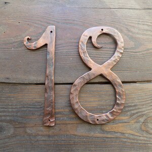 House Number /black Copper/ Iron House Numbers / Numbers / Metal House ...