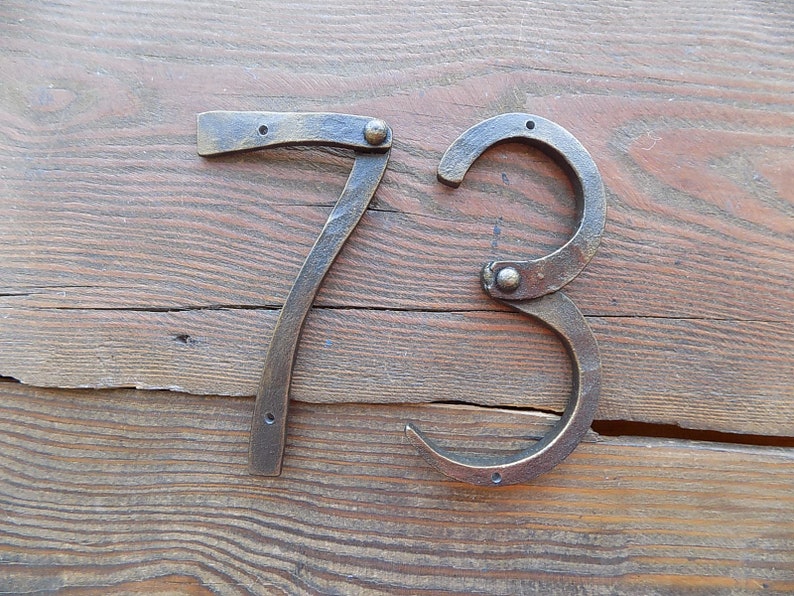 Designer's House Number/Iron House Numbers 5 inches/Door | Etsy