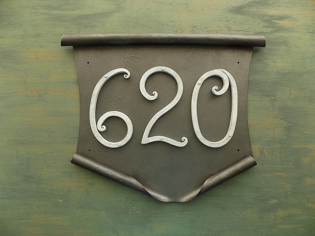 Designer House Number / Metal Scroll / House Number / Address Numbers ...