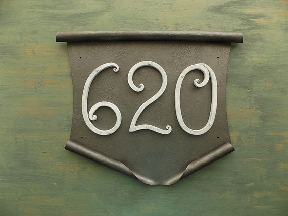 Designer House Number / Metal Scroll / House Number / Address - Etsy