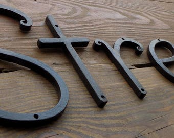 Rustic Metal Letters - Etsy