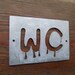 Art Designer Decor WC Sign, Small Male / Female WC Sign , Bathroom , Wc ...