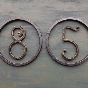 House Address / House Number / House Number in a Circle / Iron House ...