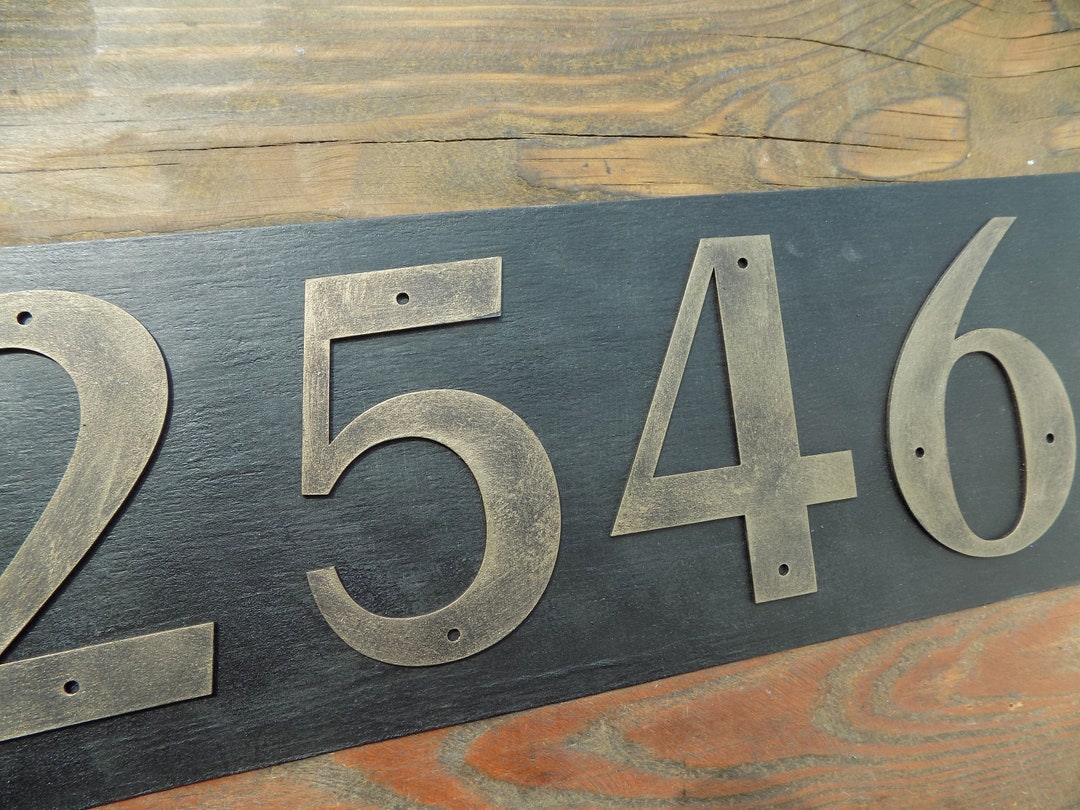 House Number / Black Gold / Address Sign/ Iron House Numbers /door ...