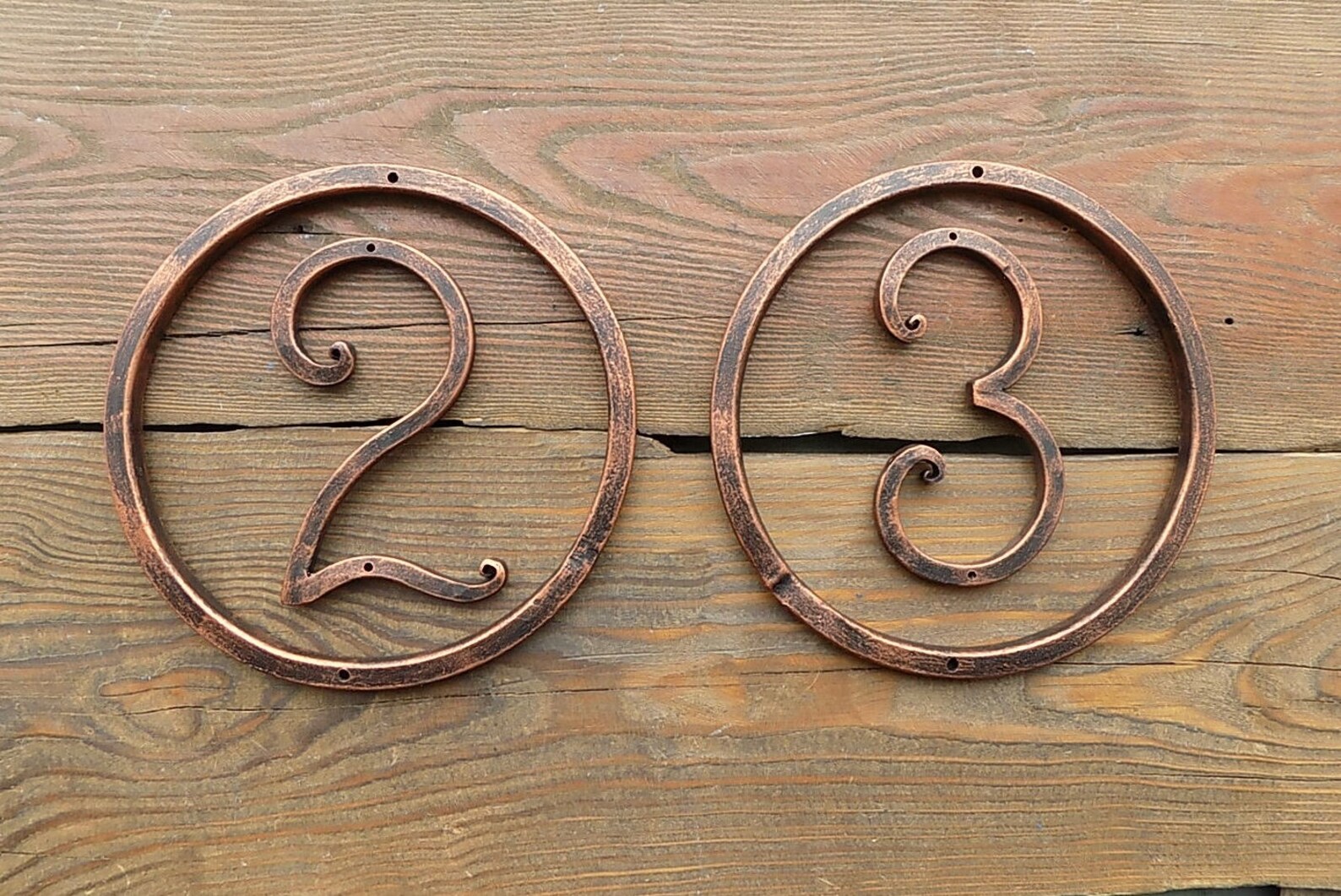 House Address / House Number / House Number in a Circle / Iron - Etsy