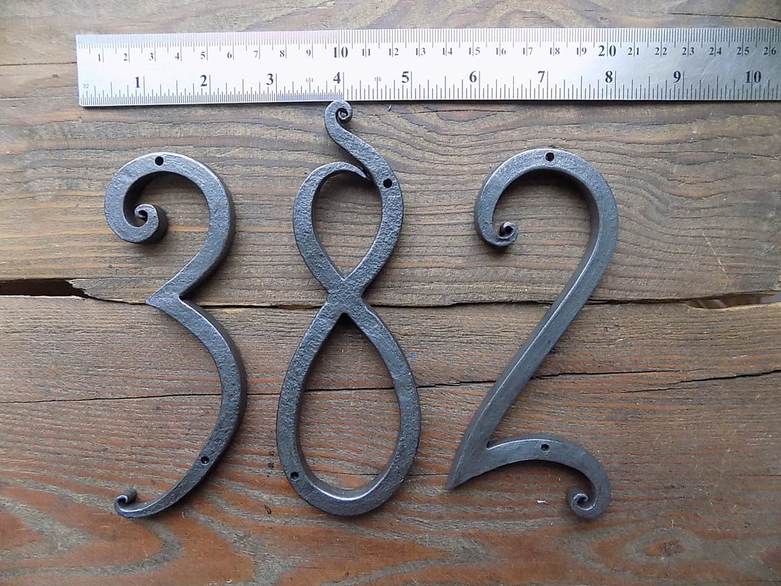 House Number / Iron House Numbers 5 Inch./ House Address / | Etsy