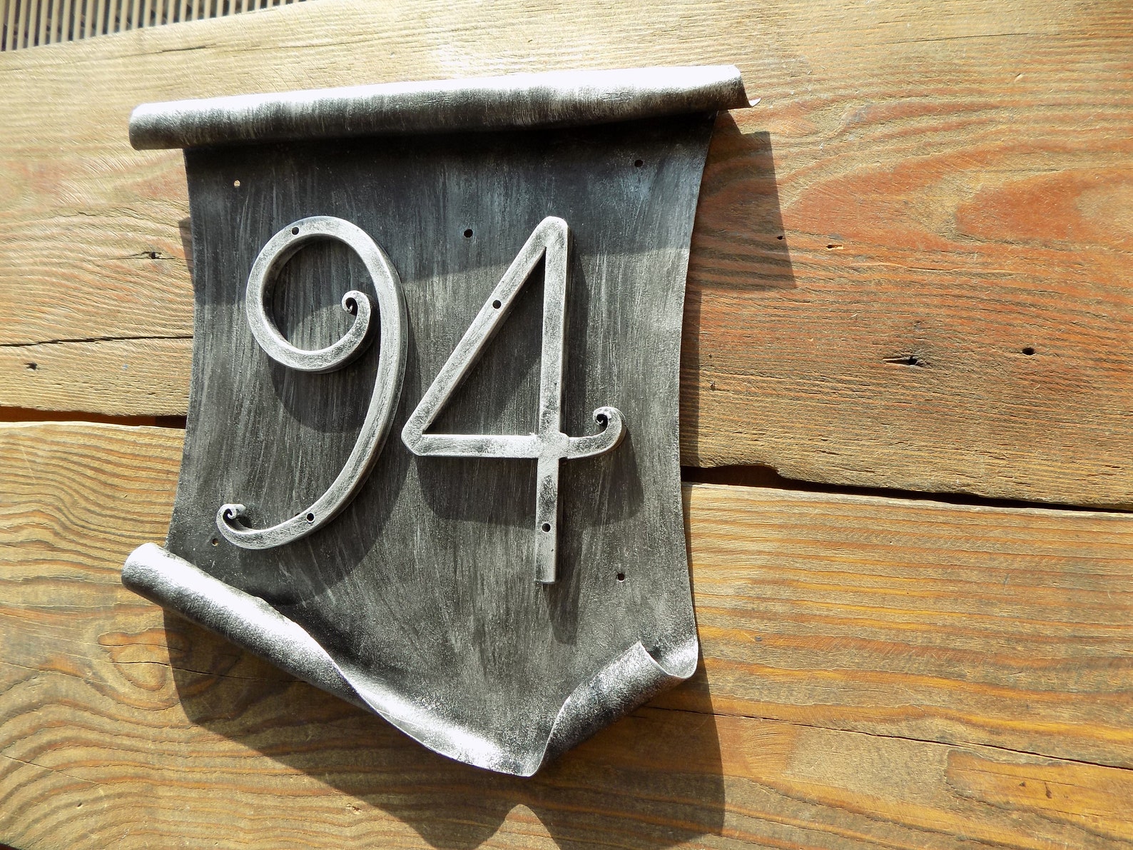 Designer House Number / Metal Scroll / House Number / Address | Etsy