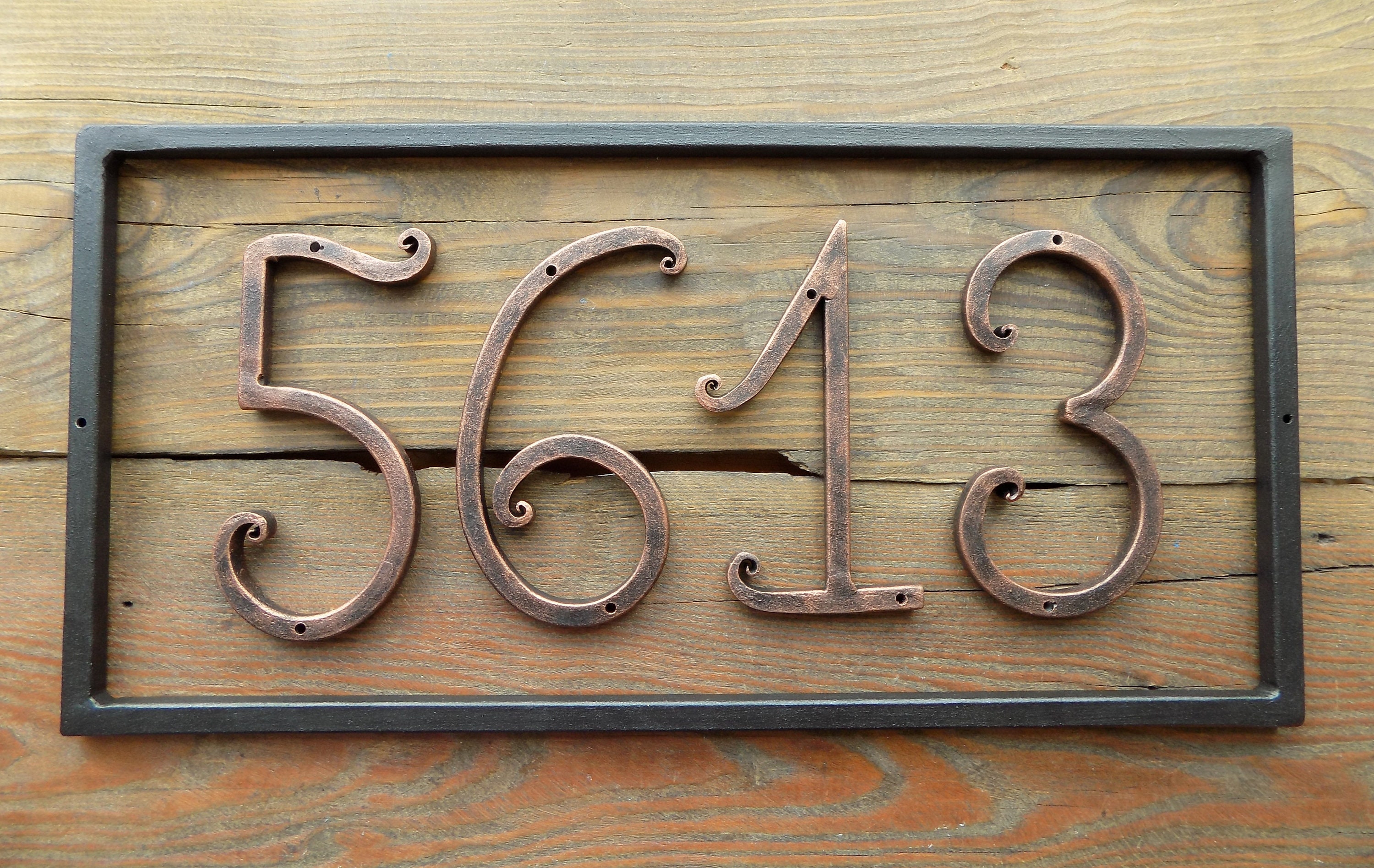 House Number / House Number in a Frame / Address Numbers / Iron House ...