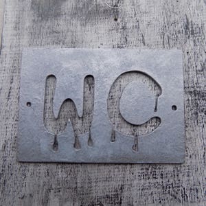Art Designer Decor WC Sign, Small Male / Female WC Sign , Bathroom , Wc ...