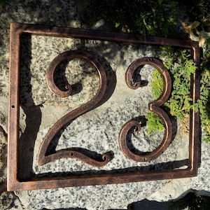 House Number / Address Numbers / House Number in a Frame / Iron House ...