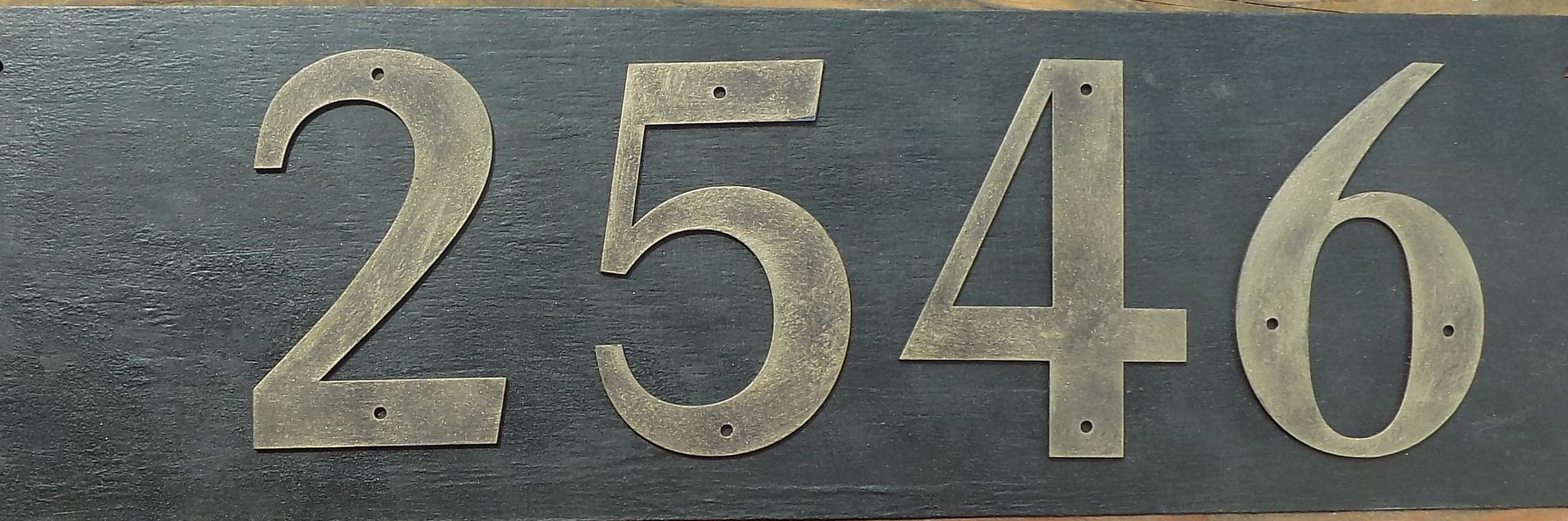 House Number / Black gold / Address sign/ Iron House Numbers | Etsy