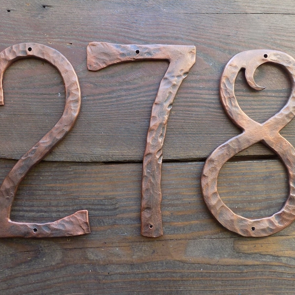 Copper Home Address Numbers - Etsy