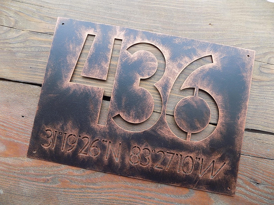 GPS Coordinates House Number/ Home Coordinates/address Number/ | Etsy