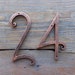House Number / Iron House Numbers 5 Inch./ Metal House Number / Address ...