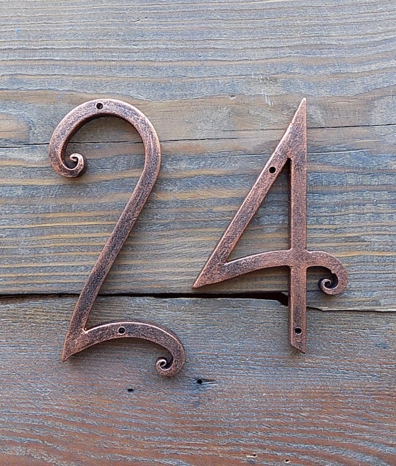 House Number / Iron House Numbers 5 Inch./ Metal House Number - Etsy