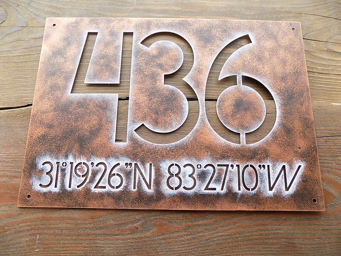 GPS coordinates House Number / home coordinates/Address | Etsy