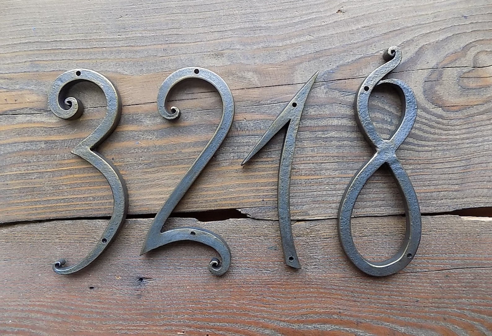 House Number / Iron House Numbers 5 Inch./ House Address / - Etsy