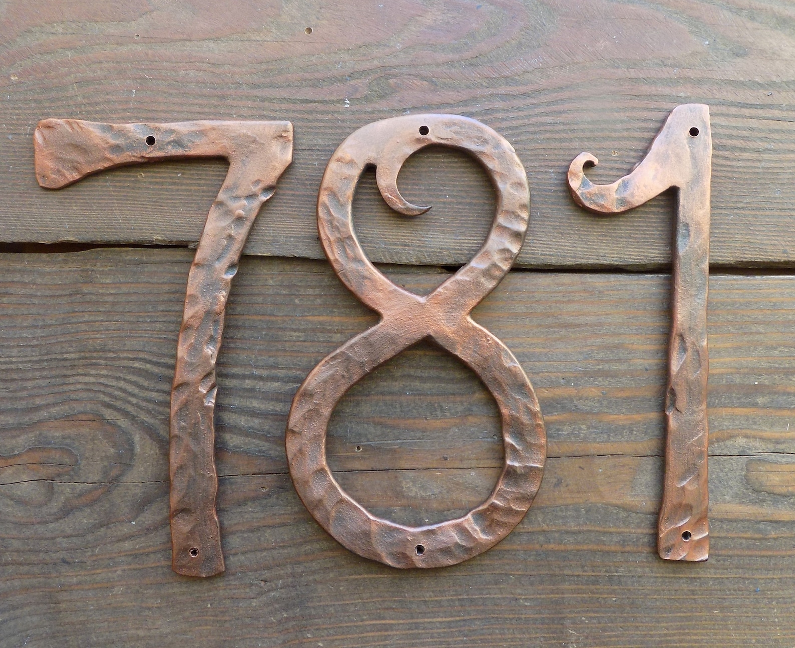 House Number /black Copper/ Iron House Numbers / Numbers / - Etsy