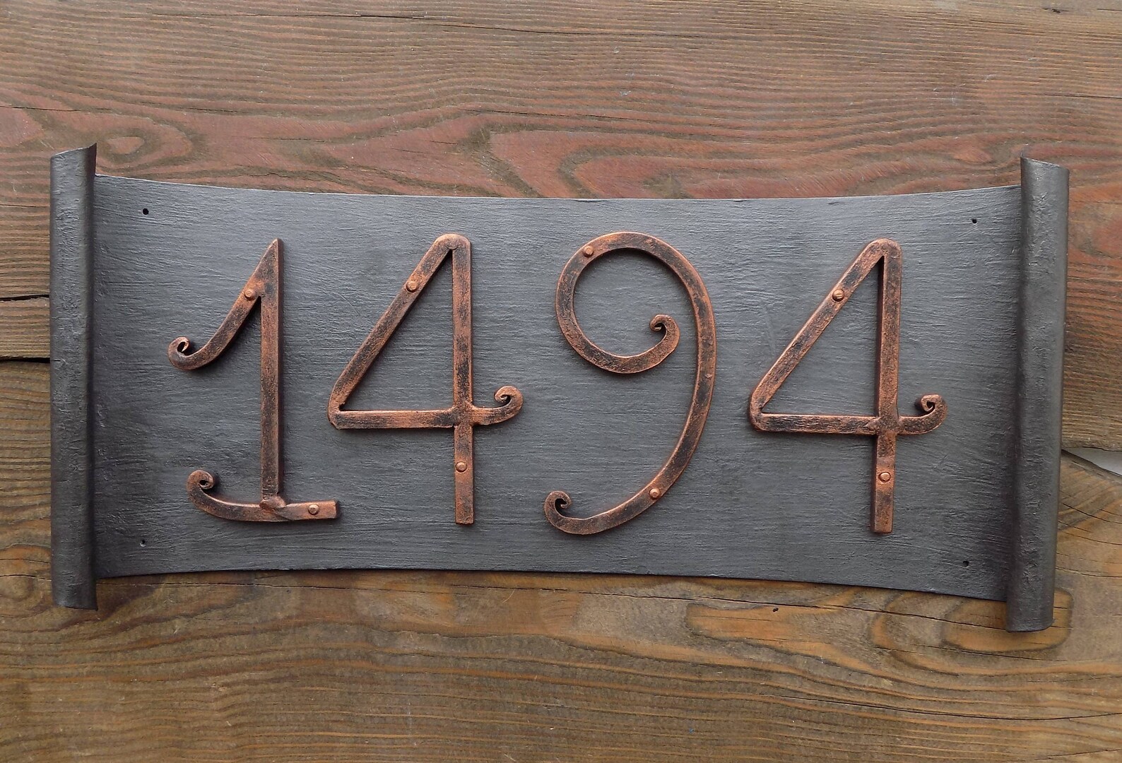 House Number / Metal Scroll / House Number / Address Numbers / - Etsy
