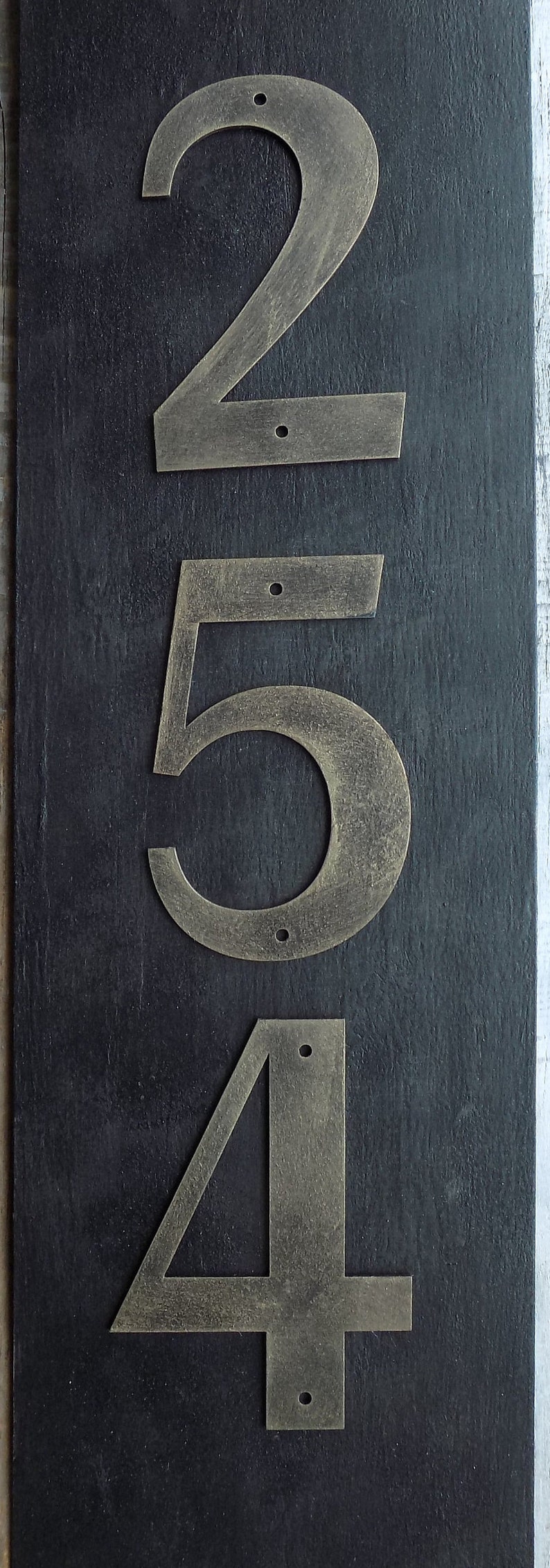 House Number / Black Gold / Address Sign/ Iron House Numbers - Etsy