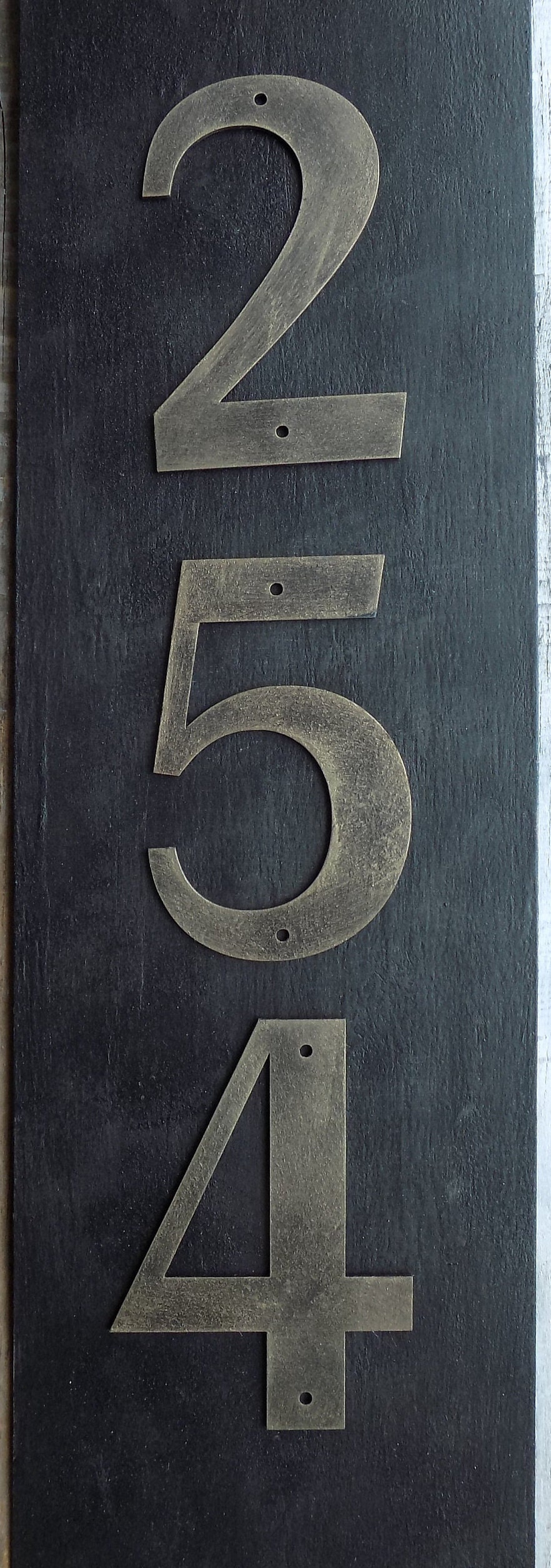 House Number / Black gold / Address sign/ Iron House Numbers | Etsy
