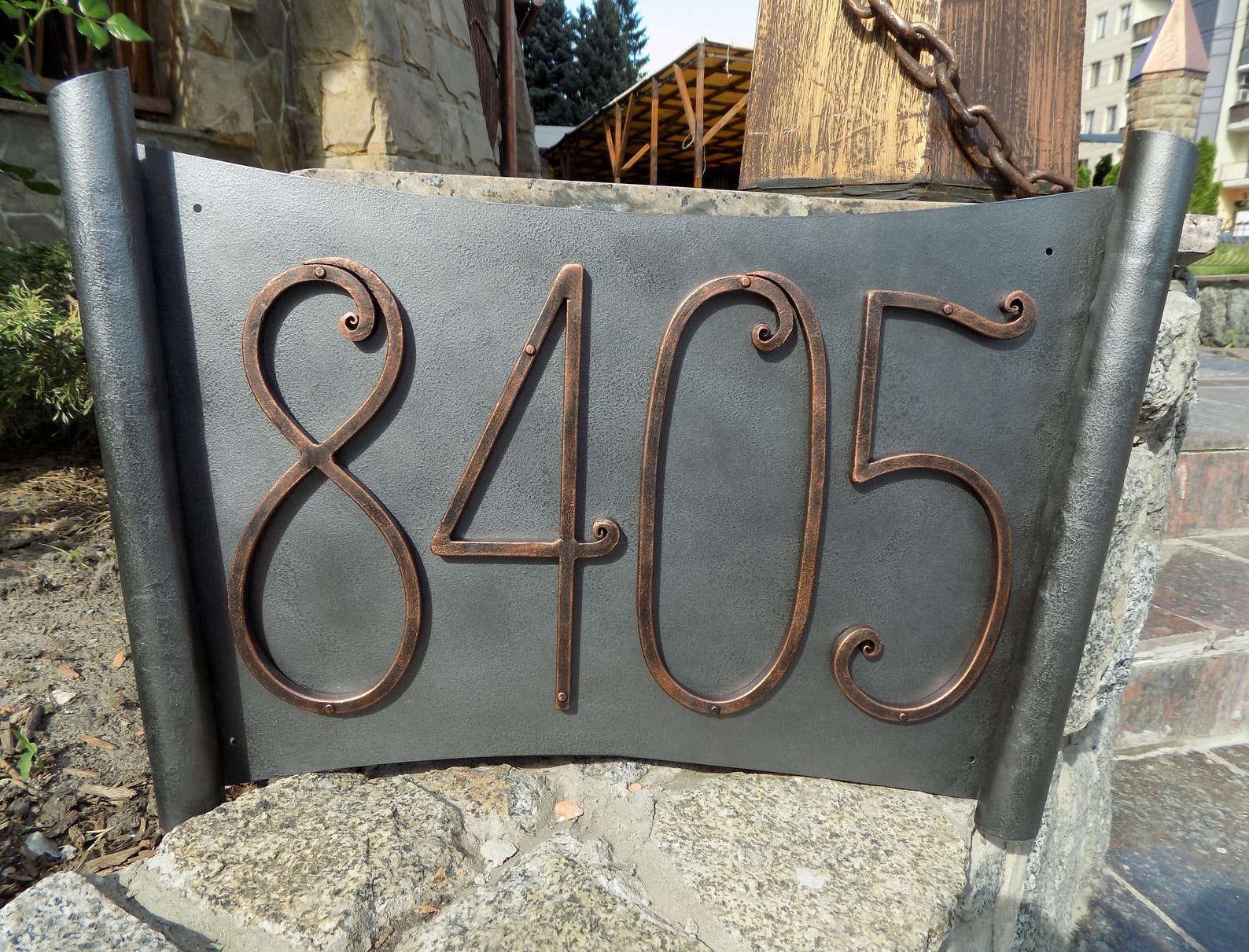 House Number / Metal Scroll / House Number / Address Numbers / | Etsy