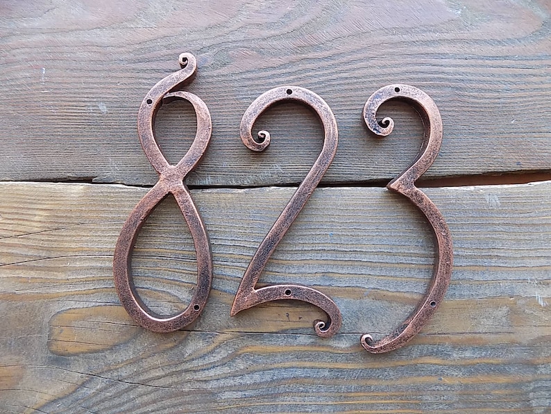 House Number / Iron House Numbers 5 Inch./ Metal House Number - Etsy