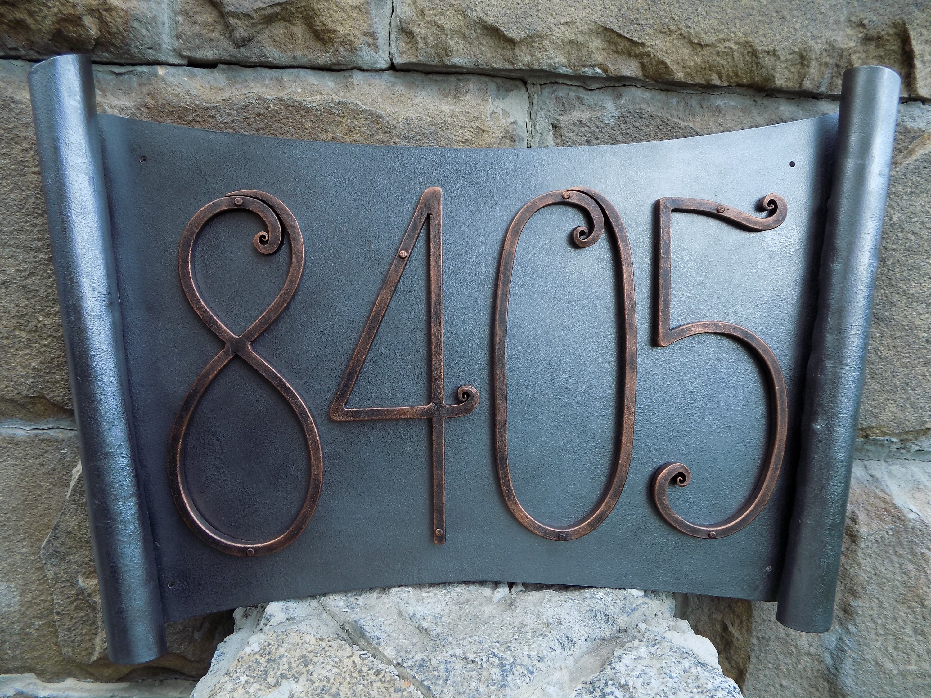 House Number / Metal Scroll / House Number / Address Numbers / | Etsy