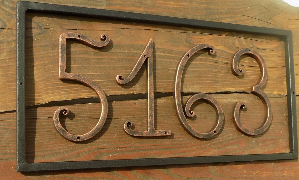 House Number / House Number in a Frame / Address Numbers / | Etsy