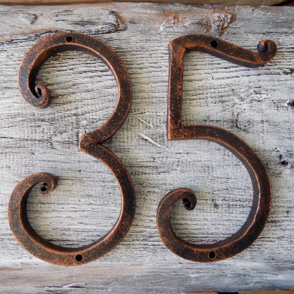 Rustic House Numbers - Etsy
