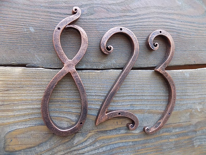 House Number / Iron House Numbers 5 Inch./ Metal House Number - Etsy