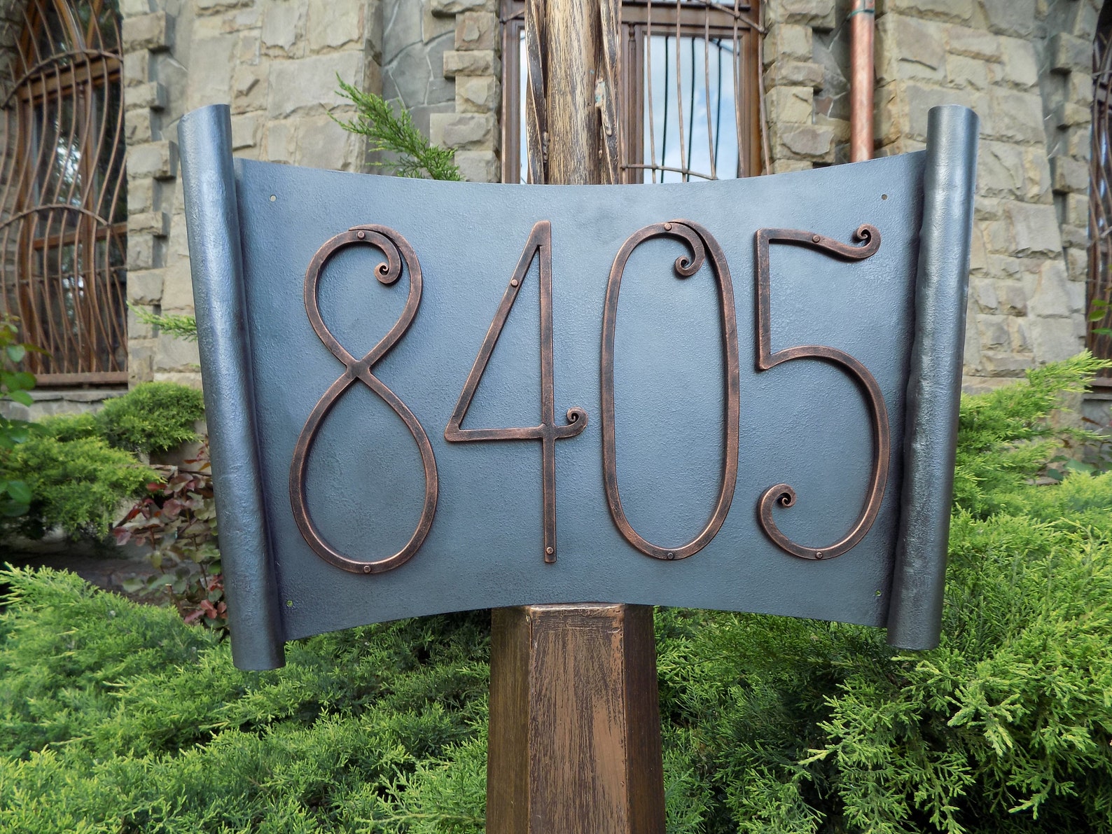 House Number / Metal Scroll / House Number / Address Numbers / | Etsy