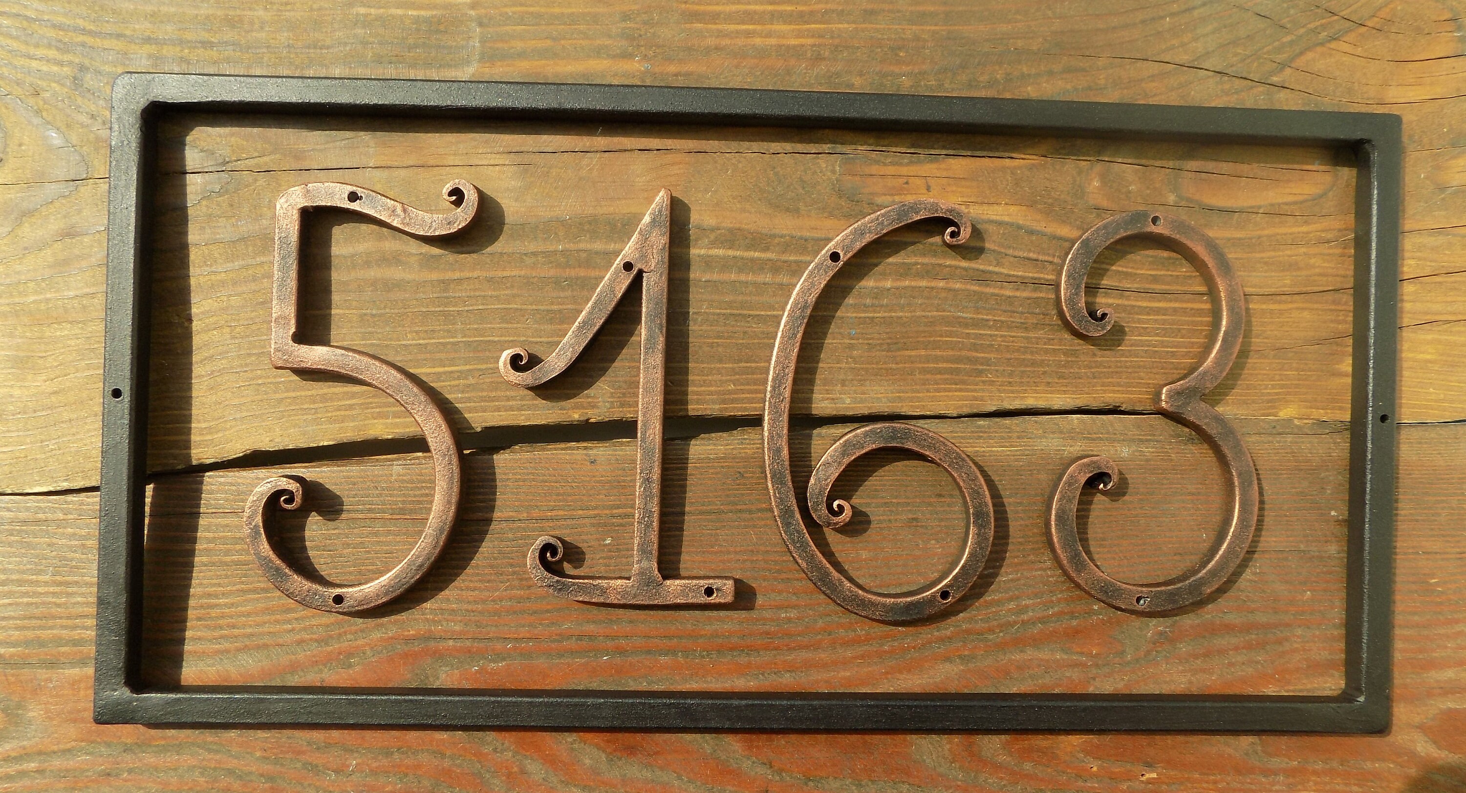 House Number / House Number in a Frame / Address Numbers / | Etsy