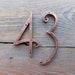 House Number / Iron House Numbers 5 Inch./ Metal House Number / Address ...