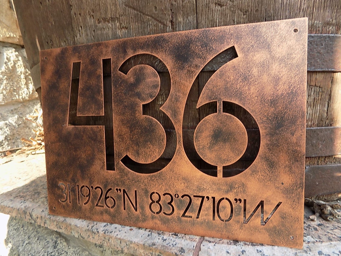 GPS coordinates House Number/ home coordinates/Address number/ | Etsy