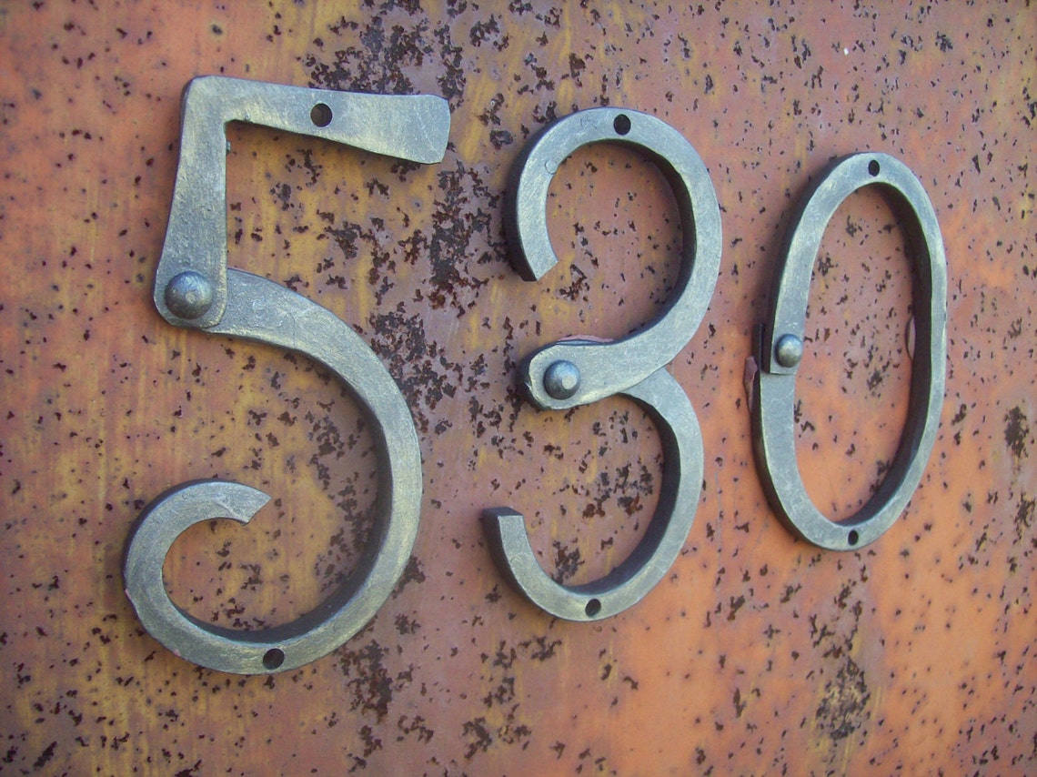 Designer's House Number / Custom Number / Metal House | Etsy