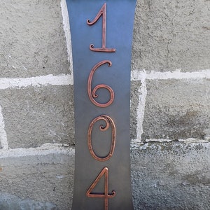 Vertical House Number / Metal Scroll / House Address / House Number ...