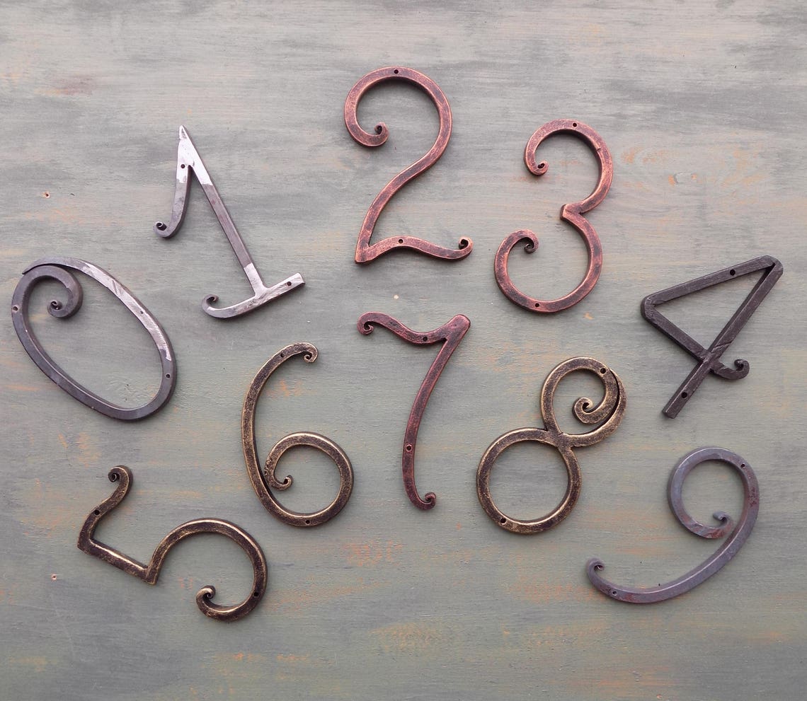 5''wrought House Number /iron House Numbers / Door - Etsy
