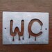 Art Designer Decor WC Sign, Small Male / Female WC Sign , Bathroom , Wc ...