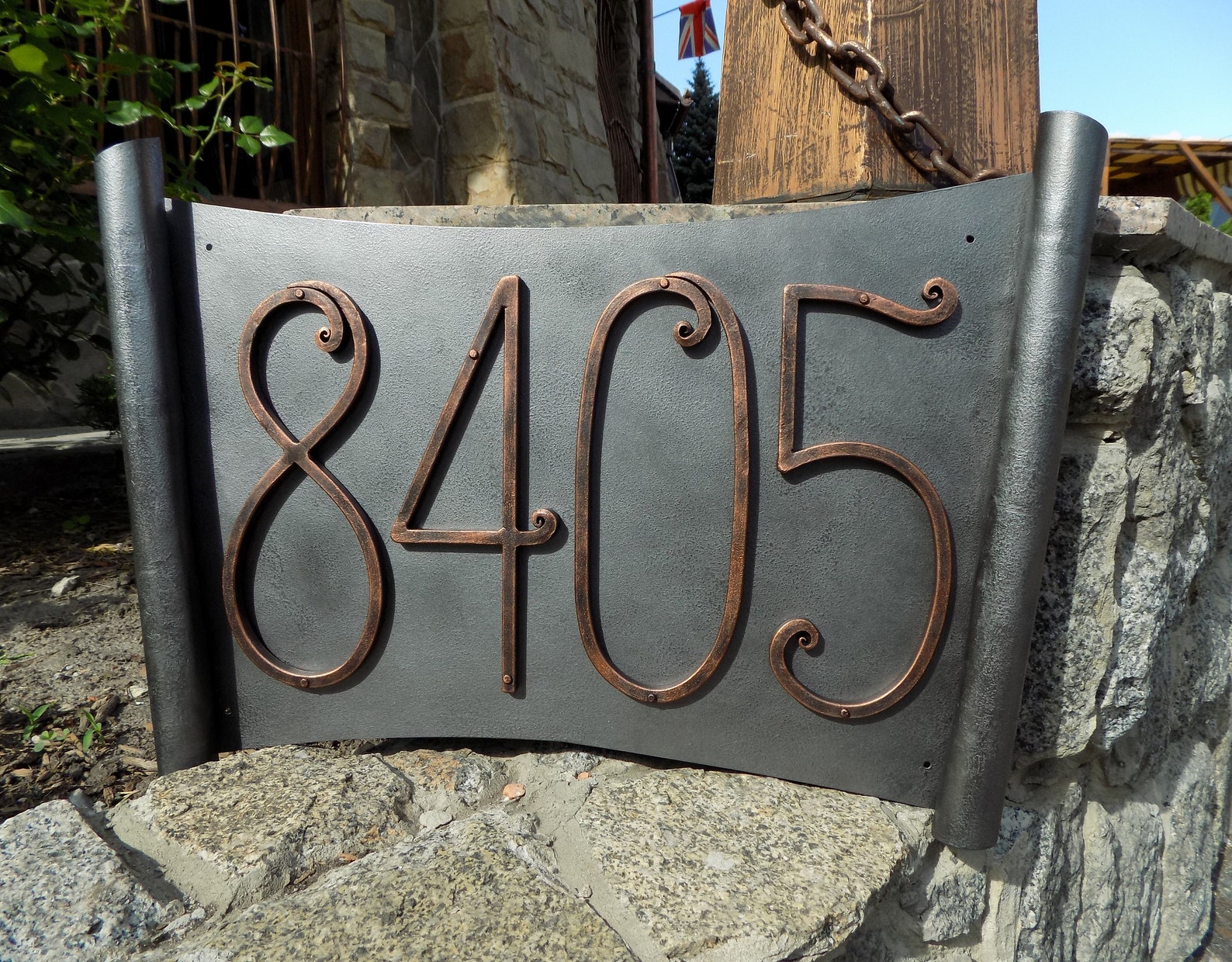 House Number / Metal Scroll / House Number / Address Numbers / | Etsy
