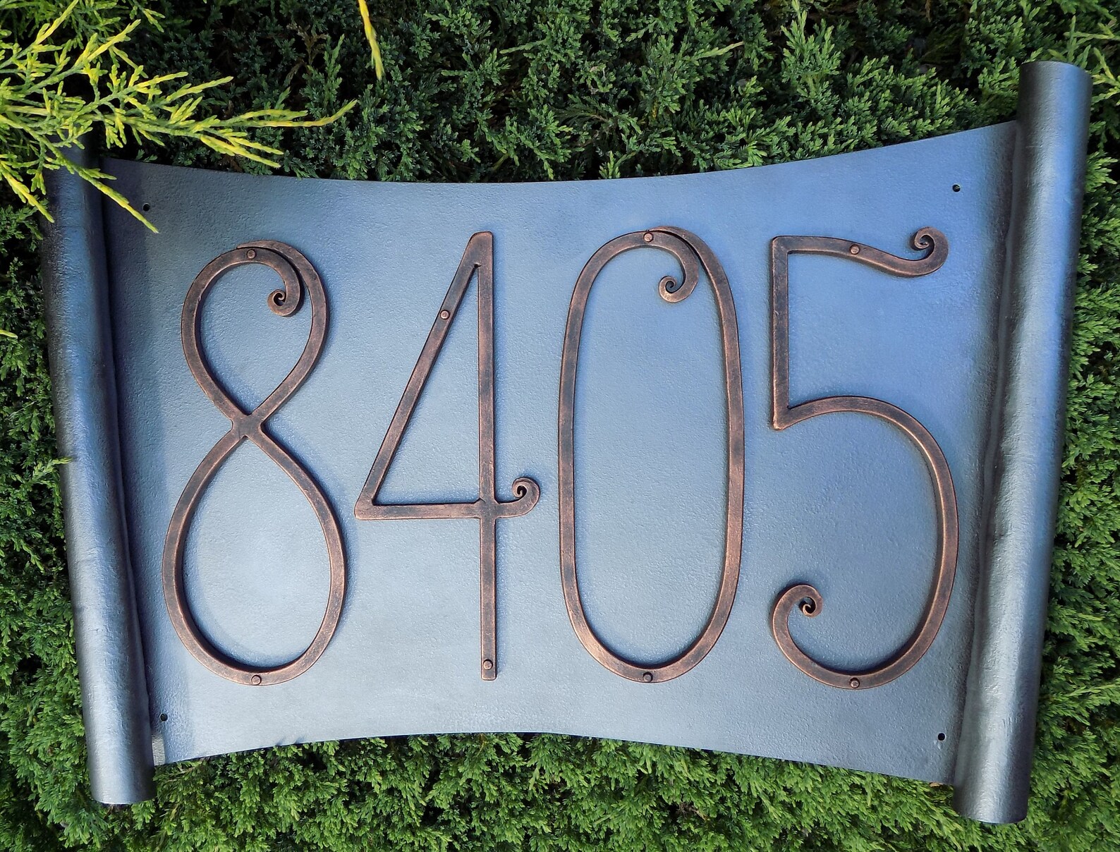House Number / Metal Scroll / House Number / Address Numbers / | Etsy