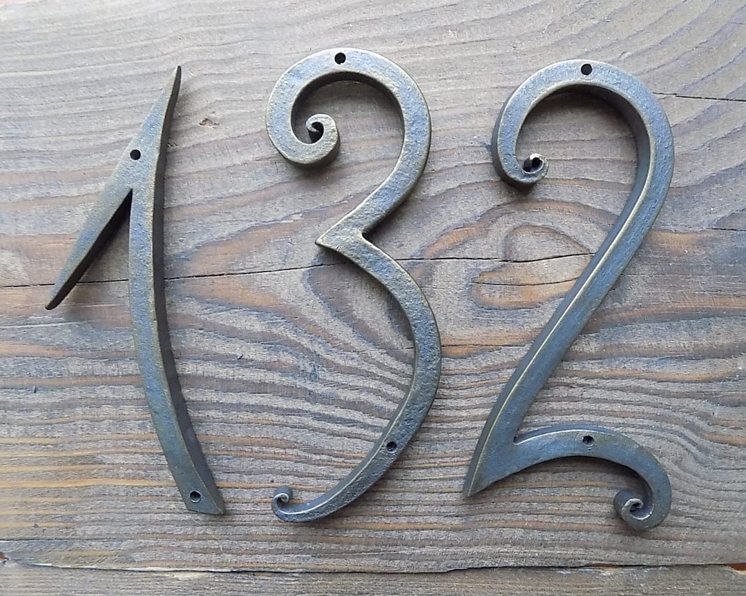 House Number / Iron House Numbers 5 Inch./ House Address / Metal House ...