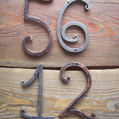Wrought House Number /iron House Numbers 5 Inches/door Numbers - Etsy