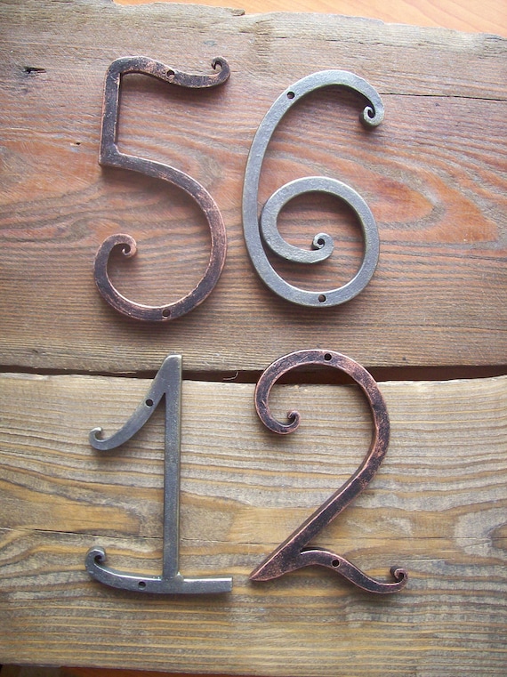 Wrought Iron House Number Signs